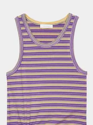 Rabanne Striped Viscose Jersey Tank Top