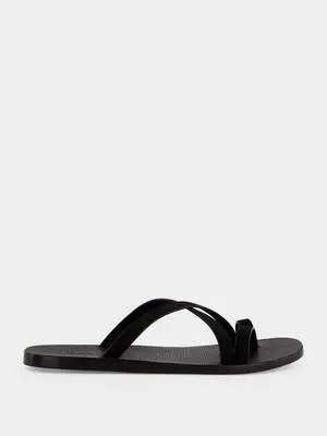 TOM FORD Leather Criss-cross Sandals - Black