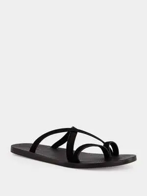 TOM FORD Leather Criss-cross Sandals - Black