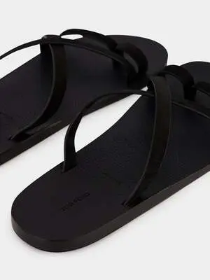 TOM FORD Leather Criss-cross Sandals - Black