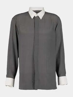 TOM FORD And White Mulberry Silk Button-up Shirt - Black