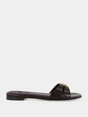 Fendi Ffold Leather Sandals - Brown