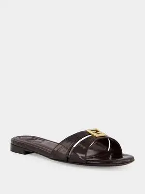 Fendi Ffold Leather Sandals