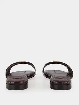 Fendi Ffold Leather Sandals