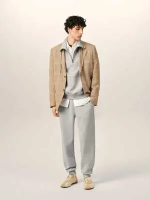 AMI Paris Light Heather Trackpants - Grey