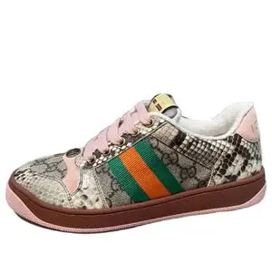 Gucci Screener Sneakers - Silver/green/orange
