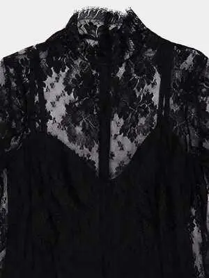 Dolce & Gabbana High Neck Lace Mini Dress