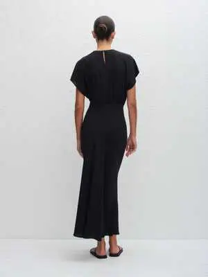 Matteau Bias Midi Tee Dress In Silk Crepe De Chine