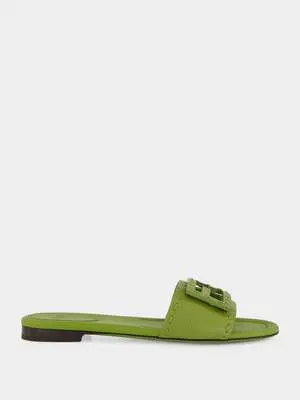 Fendi Leather Flat Slides