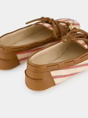 Fendi Ff Canvas Driving Loafers - Red