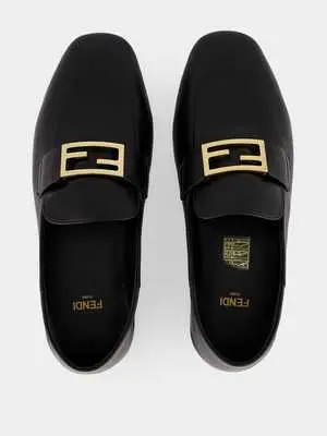 Fendi Baguette Leather Loafers