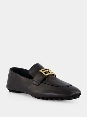 Fendi Baguette Leather Loafers
