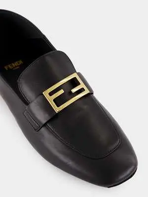 Fendi Baguette Leather Loafers