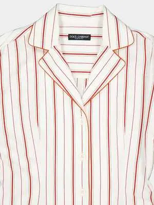 Dolce & Gabbana Striped Poplin Shirt - Red