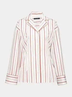 Dolce & Gabbana Dolce & Gabbana Striped Poplin Shirt Red