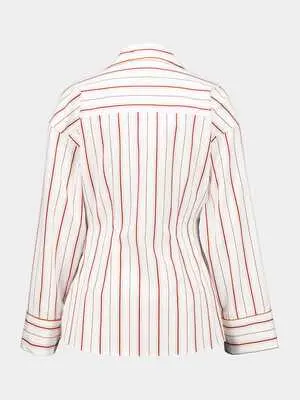 Dolce & Gabbana Striped Poplin Shirt - Red