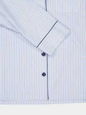 Dolce & Gabbana Vanity Striped Cotton Silk Shirt - Blue