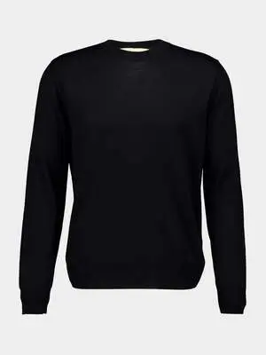 Valentino Garavani Virgin Wool Crew Neck Jumper - Black