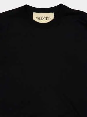 Valentino Garavani Virgin Wool Crew Neck Jumper - Black