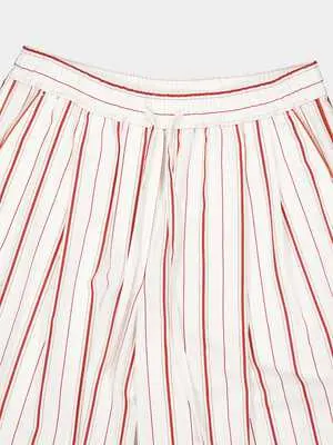 Dolce & Gabbana Striped Poplin Wide-leg Trousers - Red