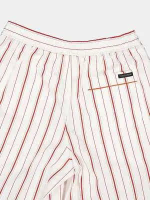 Dolce & Gabbana Striped Poplin Wide-leg Trousers - Red