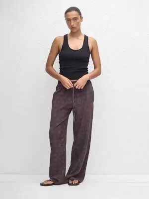Matteau Marrakesh Silk Casual Trousers - Brown