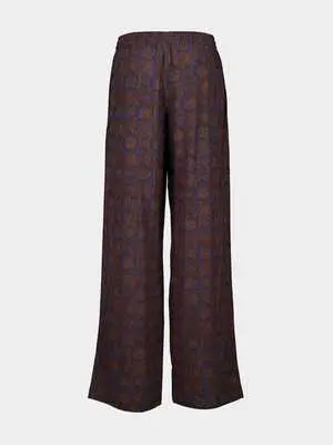 Matteau Marrakesh Silk Casual Trousers - Brown