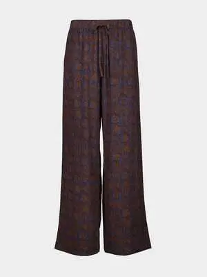 Matteau Marrakesh Silk Casual Trousers - Brown