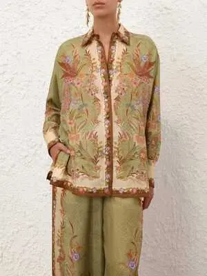 Zimmermann Indra Relaxed Shirt - Green