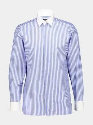 TOM FORD White And Cotton Stripe Shirt