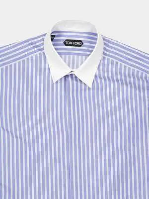 TOM FORD White And Cotton Stripe Shirt