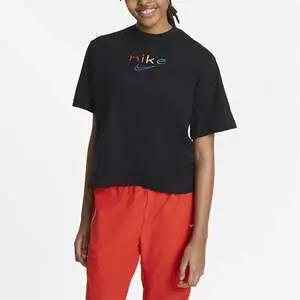 Nike Dri-fit Boxy Rainbow Logo Sports Top