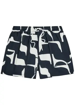 RAITH Massira Patterned Swim Shorts - Navy