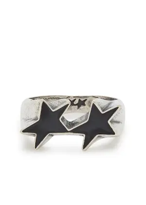 TWOJEYS Icon Enamelled Sterling-plated Ring - Silver