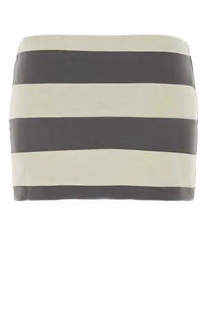 Miu Miu Embroidered Cotton Mini Skirt