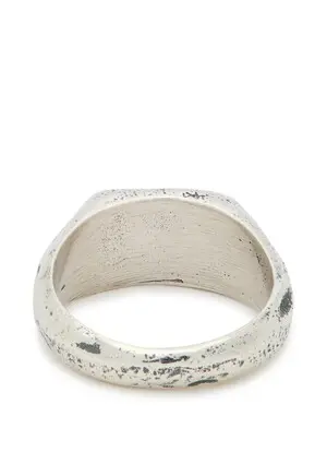 TWOJEYS Elongated Sterling -plated Brass Signet Ring