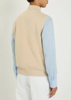 RAITH Rails Hybrid Panelled Stretch-knit Gilet
