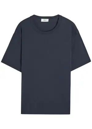Nn07 Jett Printed Cotton T-shirt - Navy