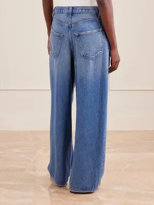 AGOLDE The Rounded Baggy Mid-rise Wide-leg Jeans - Blue