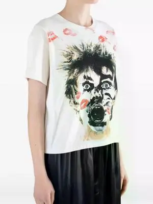HELLSTAR French Kiss Graphic-print T-shirt - White