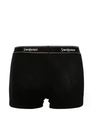 Saint Laurent Logo-waistband Ribbed Boxers