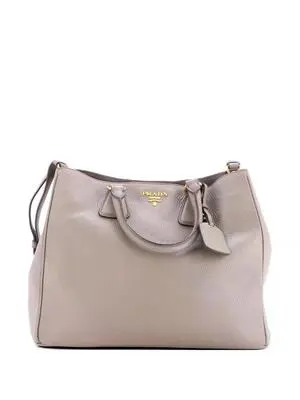 Prada Convertible Shopper Tote Bag - Grey
