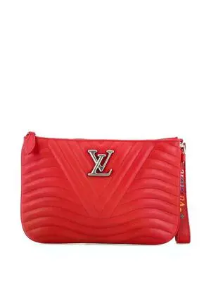 LOUIS VUITTON New Wave Zipped Pochette Quilted Leather Pouch