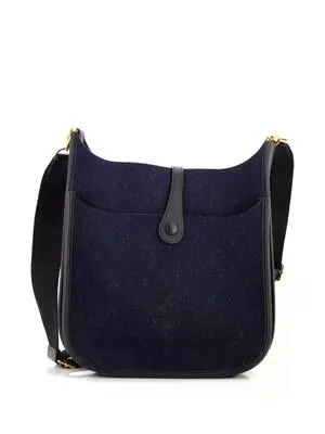 Hermès Evelyn Gen Iii Felt Pm Crossbody Bag - Blue
