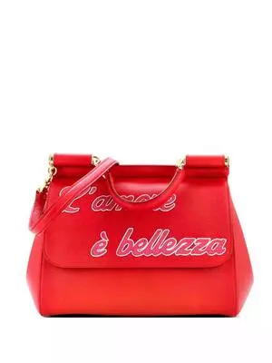 Dolce & Gabbana Miss Sicily Satchel Bag - Red