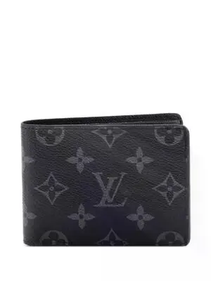 LOUIS VUITTON Multiple Wallet Monogram Eclipse Canvas Small Wallets - Black