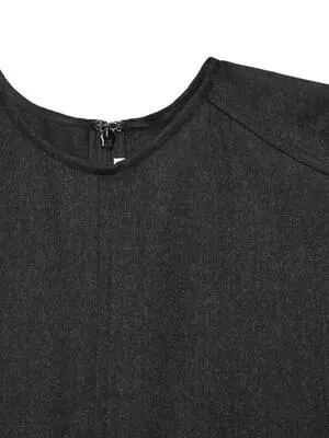 Victoria Beckham Dolman Wool Midi Dress - Grey