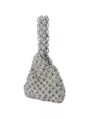 HIBOURAMA Niky Woven Tote Bag - Silver
