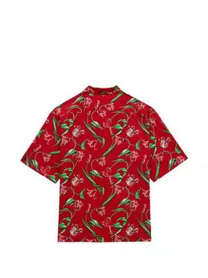 Kenzo Tulip-print Short-sleeve Shirt