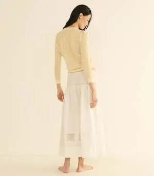 DÔEN Diane Cardigan In Pointelle